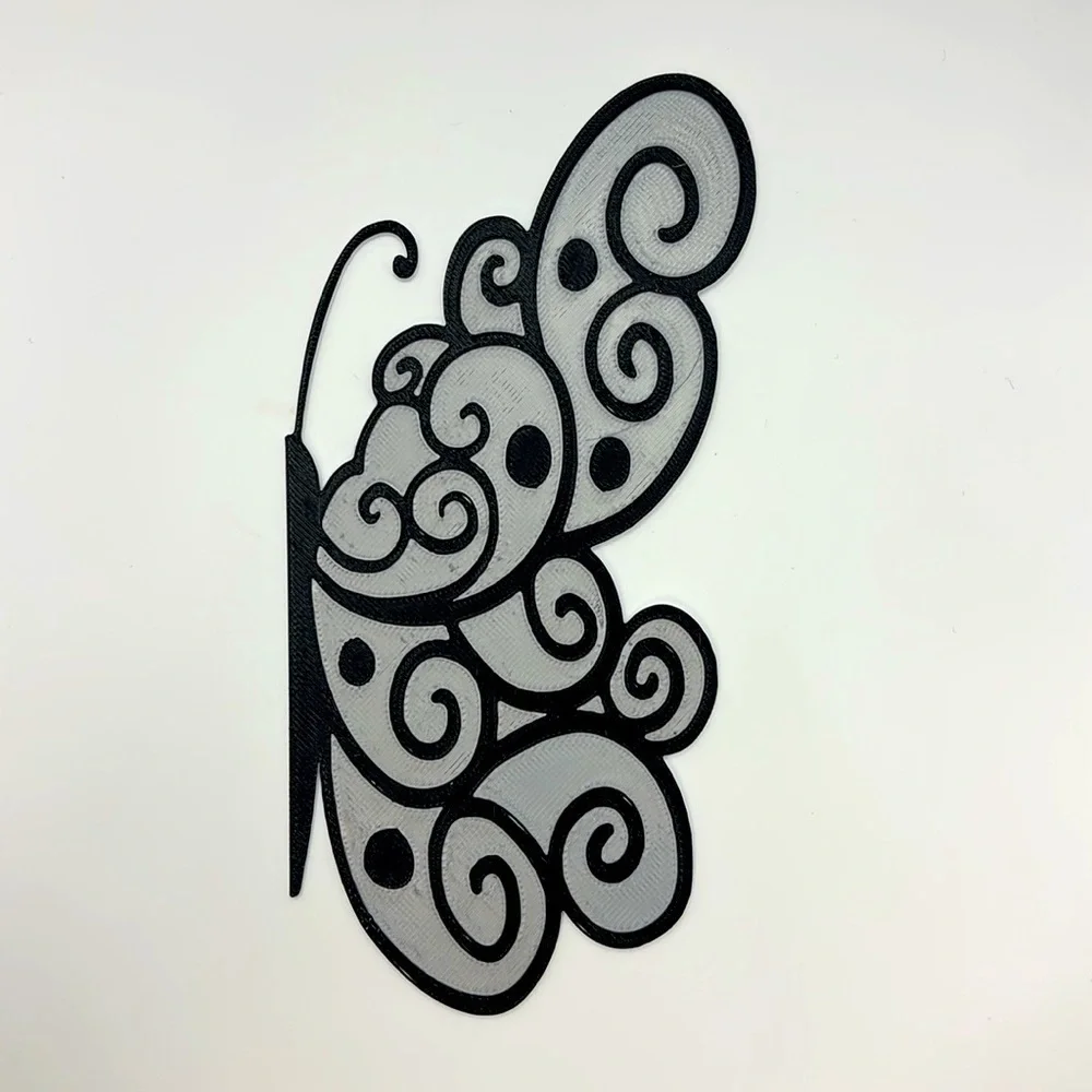 Handmade | Accents | Black And Sliver Butterfly 3d Printed Bookmark ...